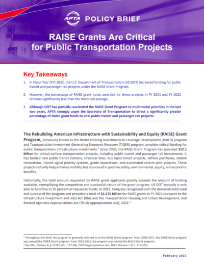 Research Reports - American Public Transportation Association