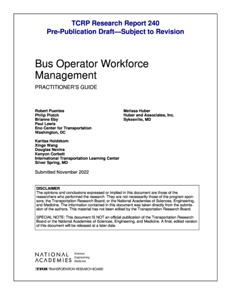 Recent Publications - American Public Transportation Association