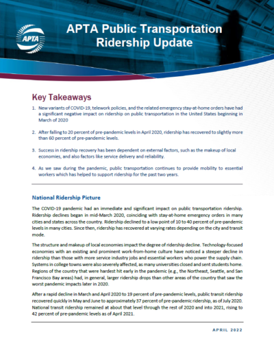 Research Reports - American Public Transportation Association